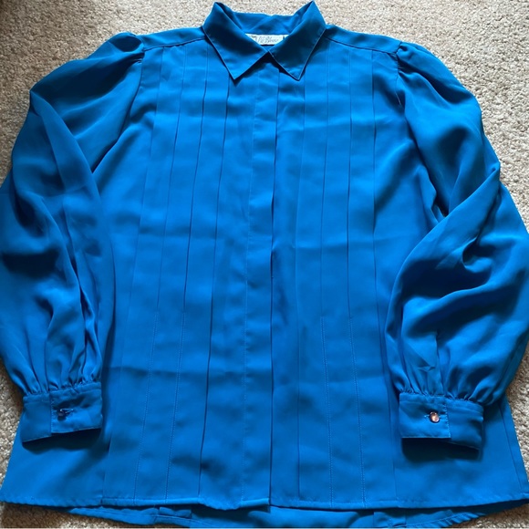 La Blouse | Tops | Top Bright Blue Vintage 8s90s | Poshmark